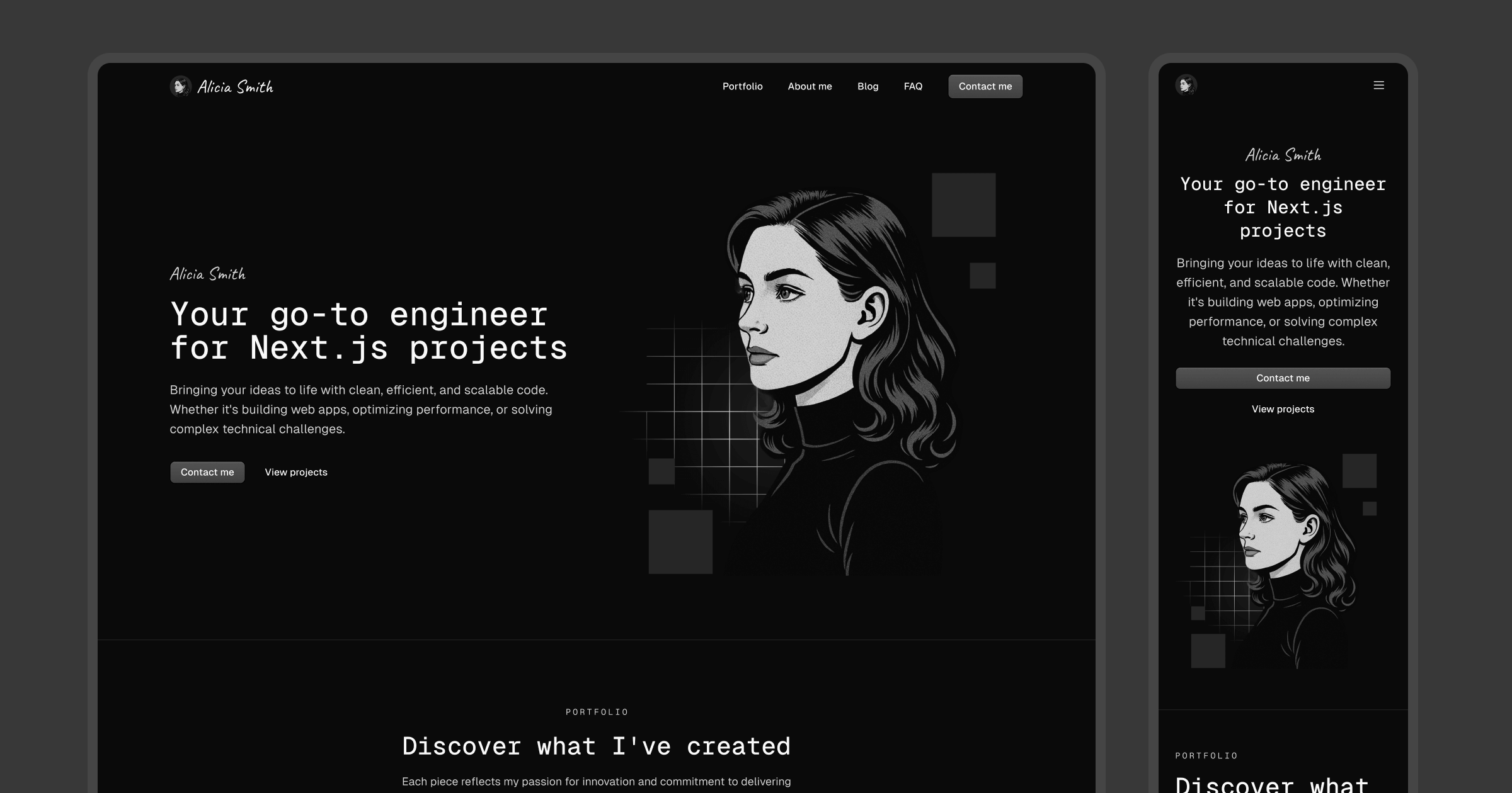 Developer Portfolio template is now available! | shadcndesign